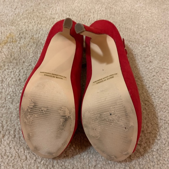 Dream Pairs | Shoes | Red Open Toe Platform Pumps | Poshmark